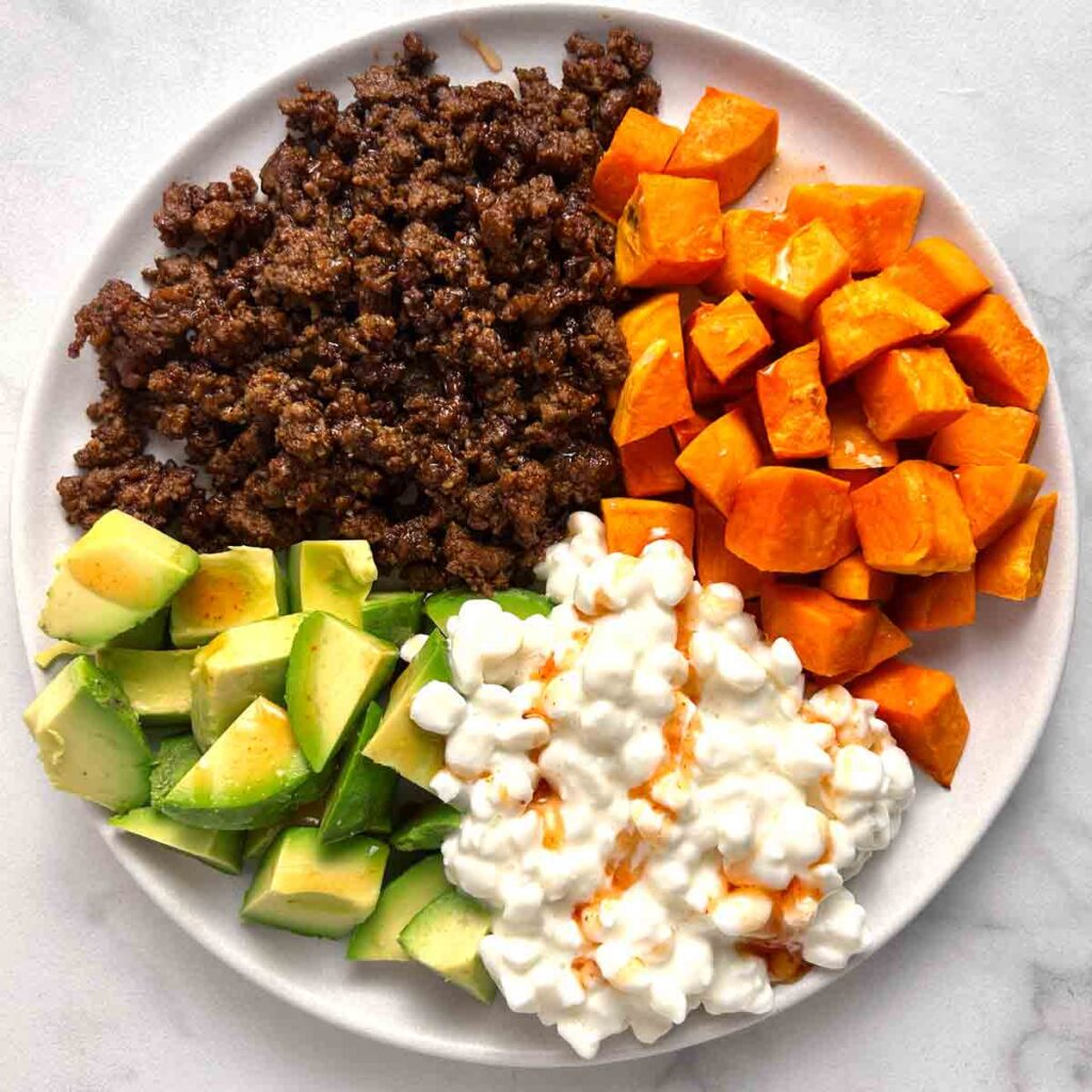 Viral Cottage Cheese Sweet Potato Beef Bowl