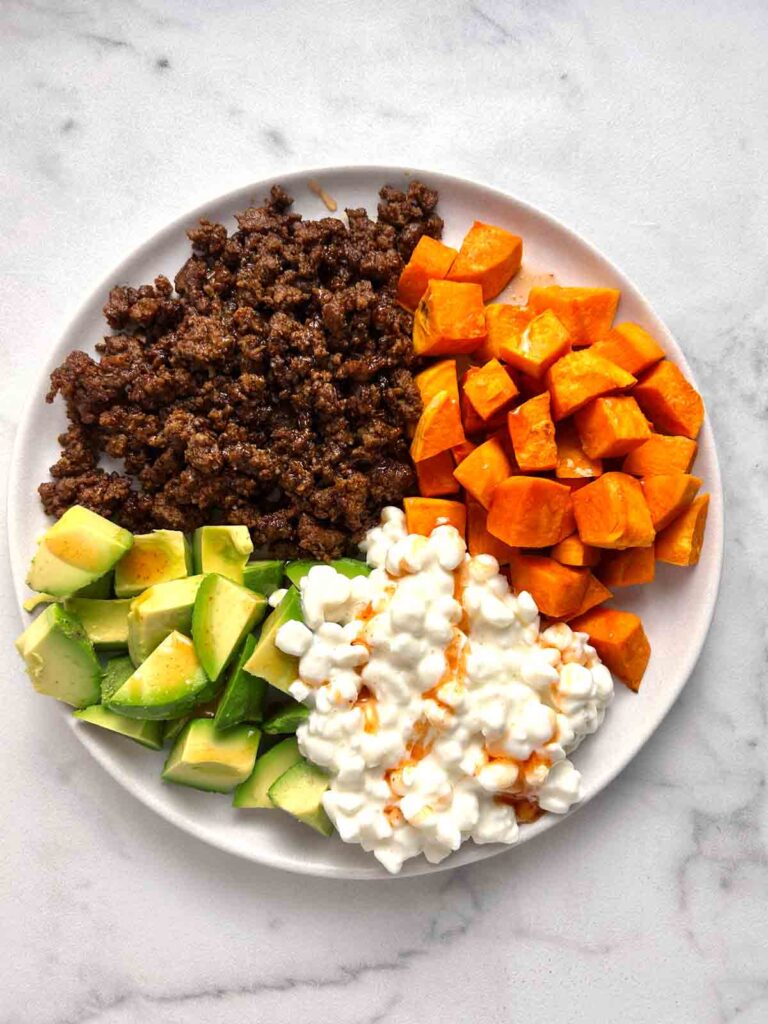 Viral Cottage Cheese Sweet Potato Beef Bowl